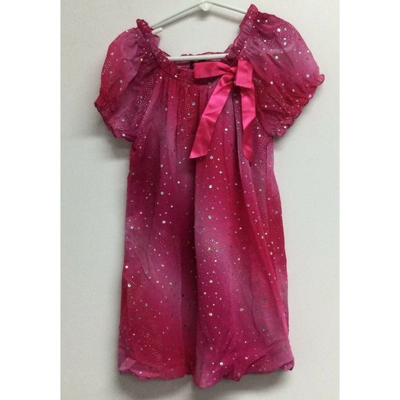 Tempted | Dresses | Tempted Girls Pink Silver Sparkle Dress Size S ...